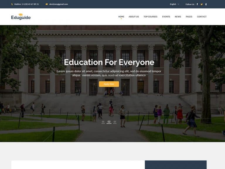 Eduguide – Education HTML Template - Bootstrap Templates