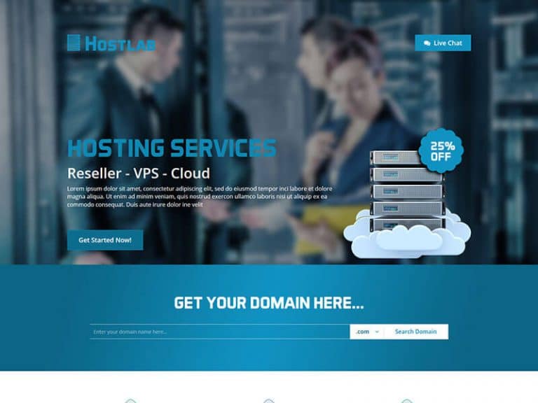 Hostlab – Hosting Landing Page Template - Bootstrap Templates