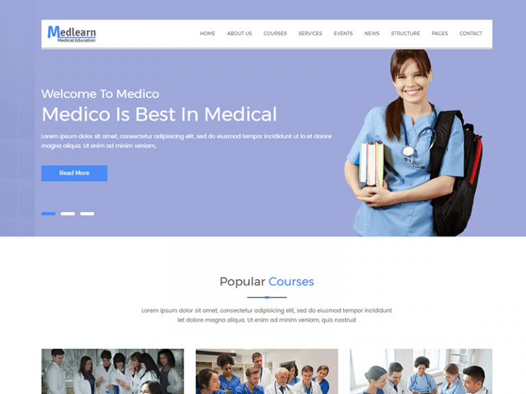 Medlearn - Medical Education HTML Template - Bootstrap Templates