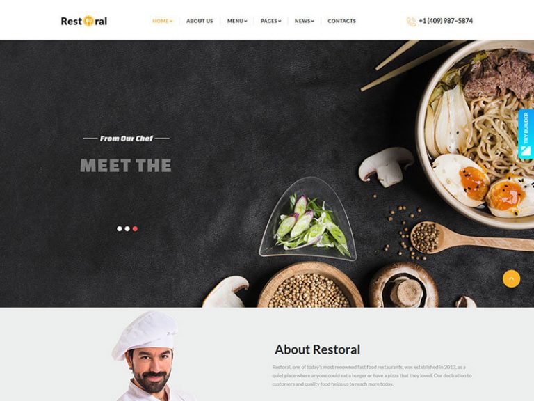 Restoral - Food & Restaurant HTML Responsive Bootstrap 4 Template ...
